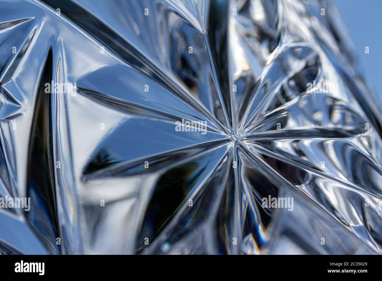 Macro abstract art background of beautiful lead crystal glass texture ...