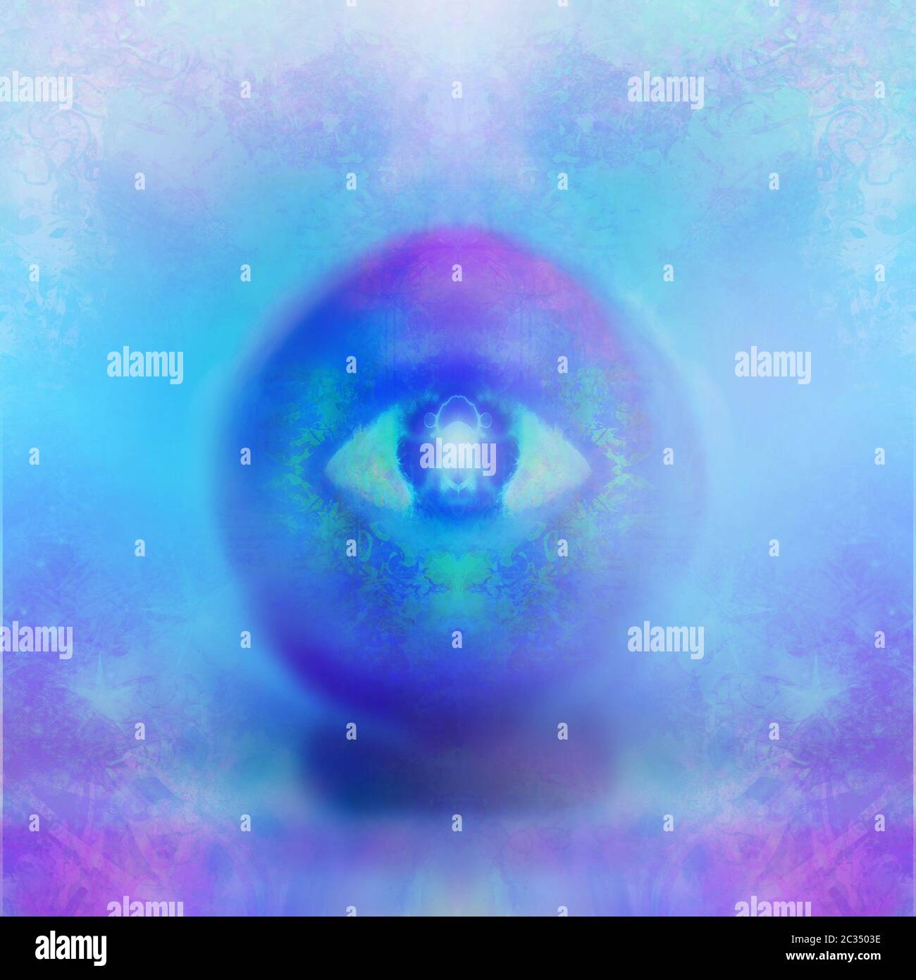 Fortune teller's Crystal Ball with eye Stock Photo - Alamy