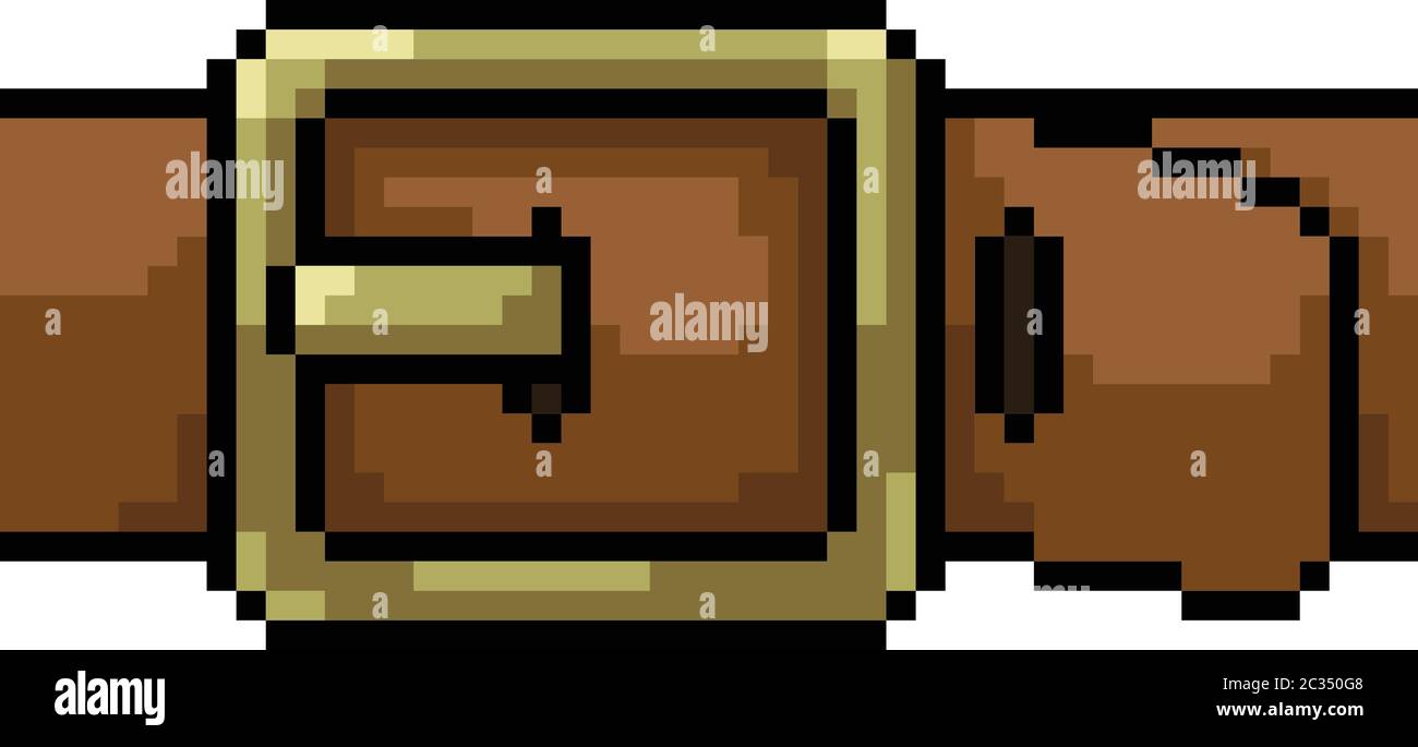 vector pixel art belt isolated cartoon Stock Vector Image & Art - Alamy