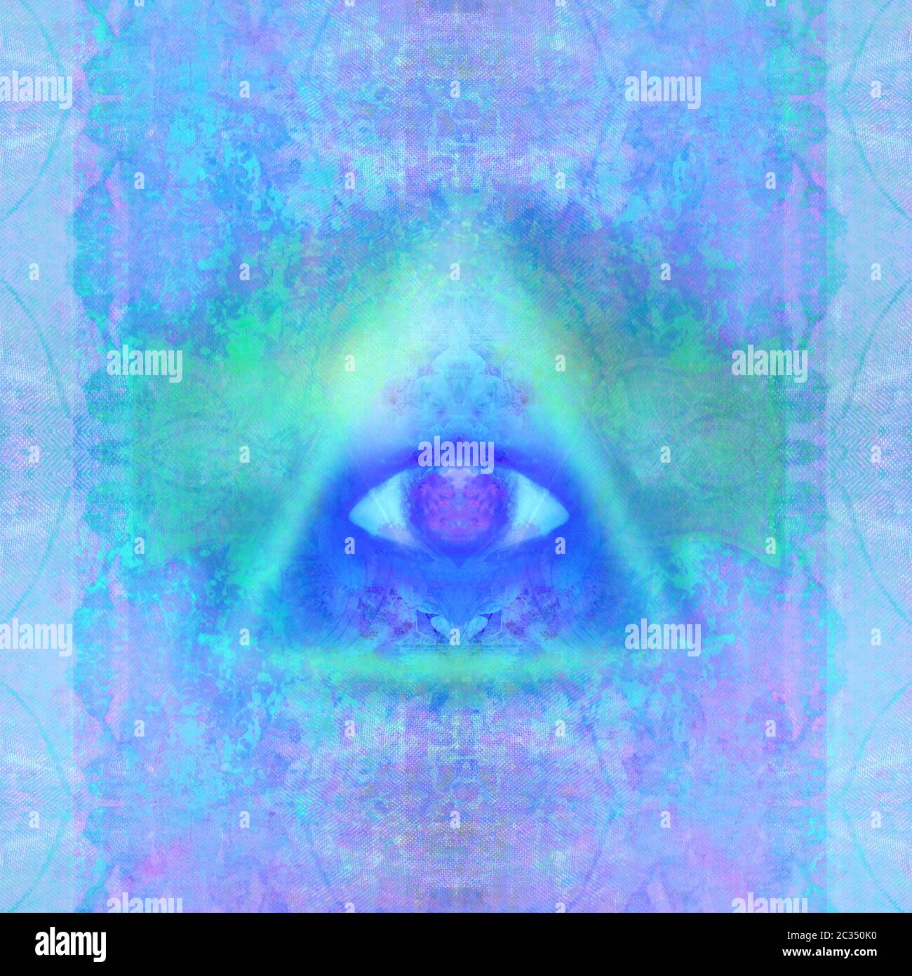 Illustration of a third eye mystical sign Stock Photo - Alamy