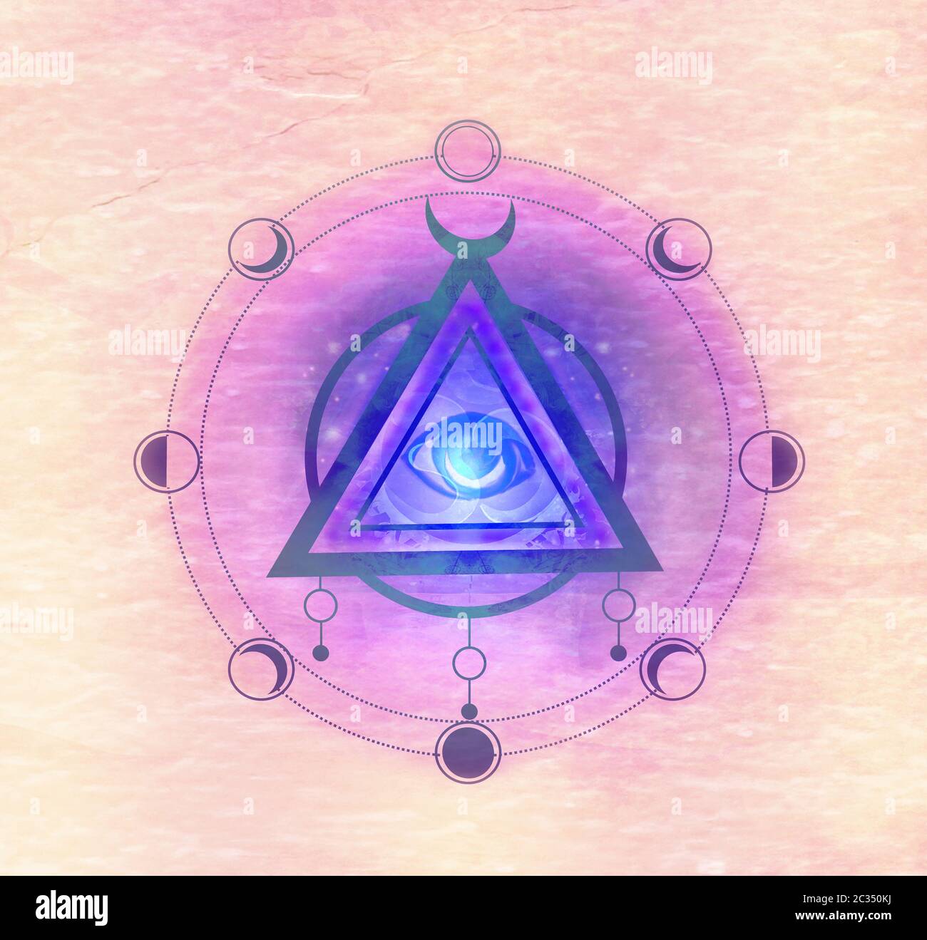 Illustration of a third eye mystical sign Stock Photo - Alamy