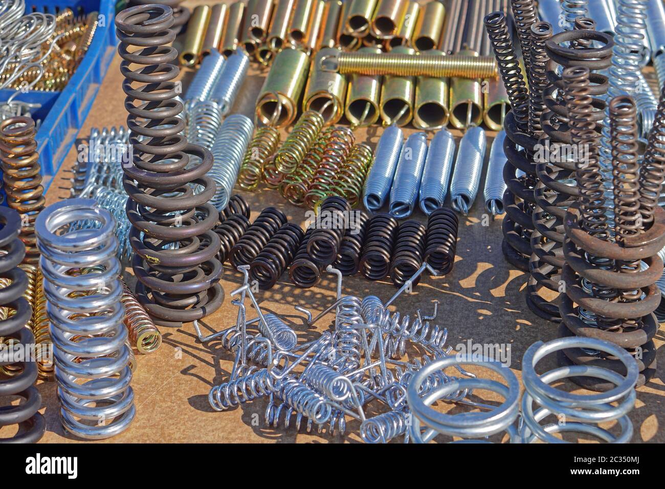 Bunch of springs coils in various dimensions Stock Photo - Alamy