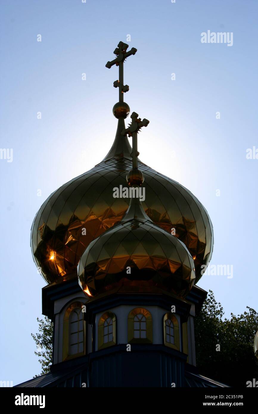 Domes of orthodox church Stock Photo - Alamy