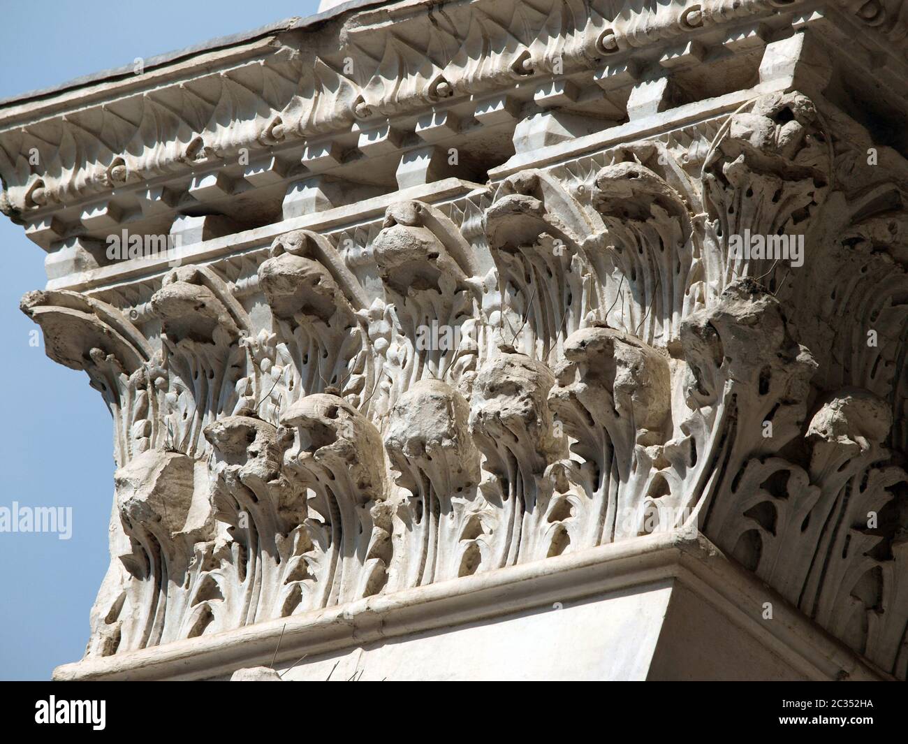 Nice decorated capital of the column Stock Photo - Alamy