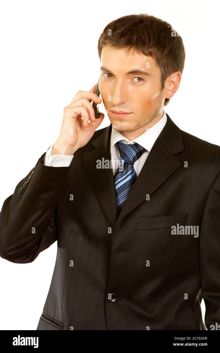 business man making a phone call Stock Photo - Alamy