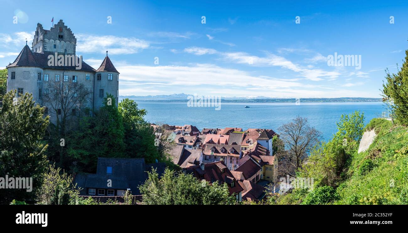 Meersburg Castle, also known as the Alte Burg, in Meersburg on Lake ...