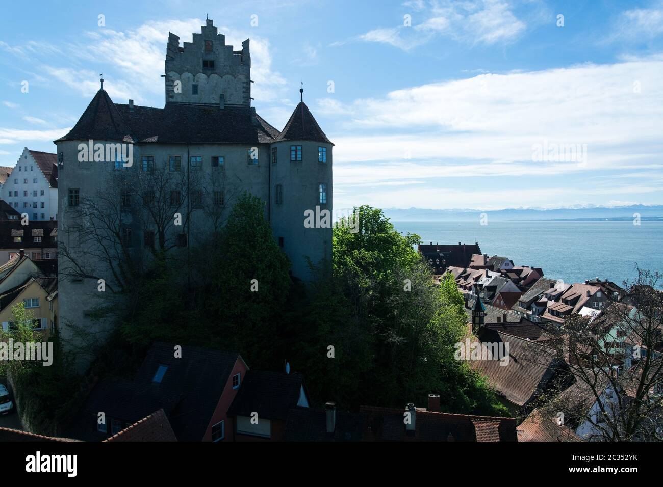 Meersburg Castle, also known as the Alte Burg, in Meersburg on Lake ...