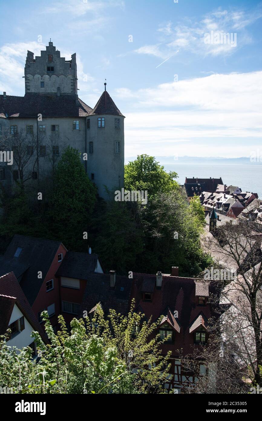 Meersburg Castle, also known as the Alte Burg, in Meersburg on Lake ...