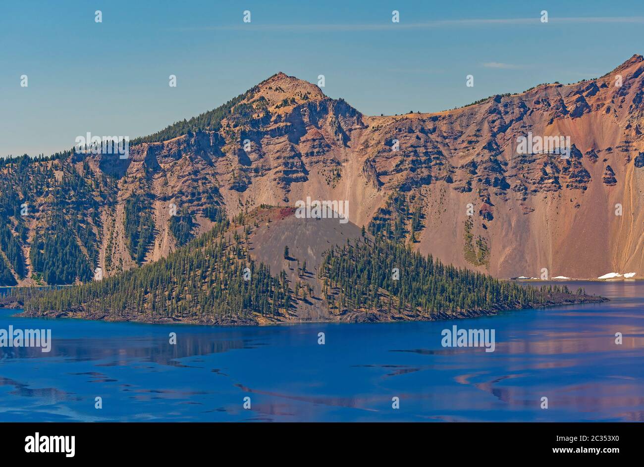 Wizard Island Volcano within a Volcano of Crater Lake in Crater Lake ...