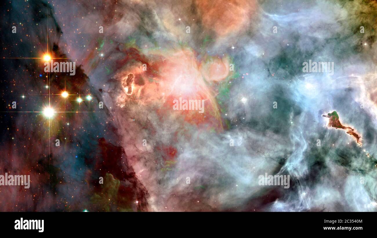 Infinite space background with nebulas and stars. This image elements ...