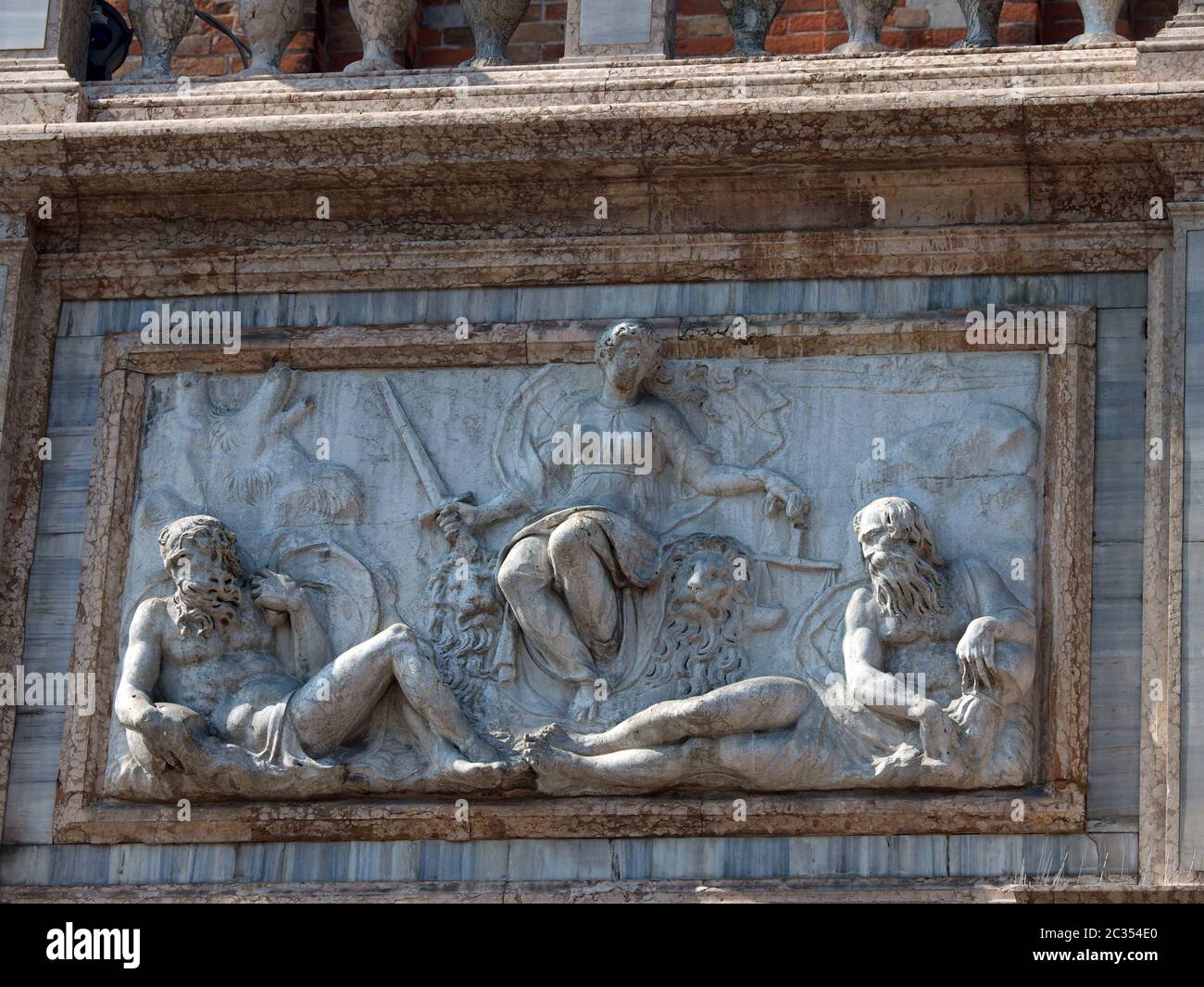 The bas-relief from Loggetta Sansovino - Venice Stock Photo - Alamy