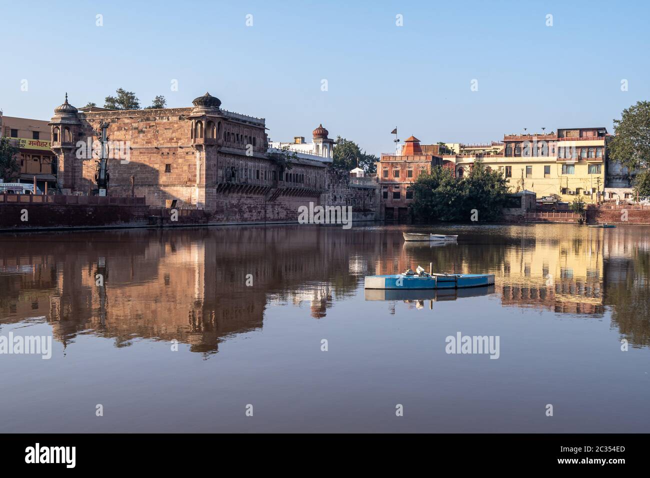 gulab sagar talab lake reflections Stock Photo - Alamy