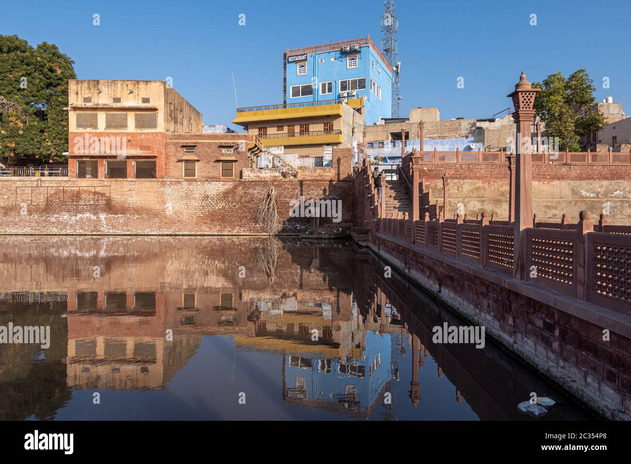 gulab sagar talab lake reflections Stock Photo - Alamy