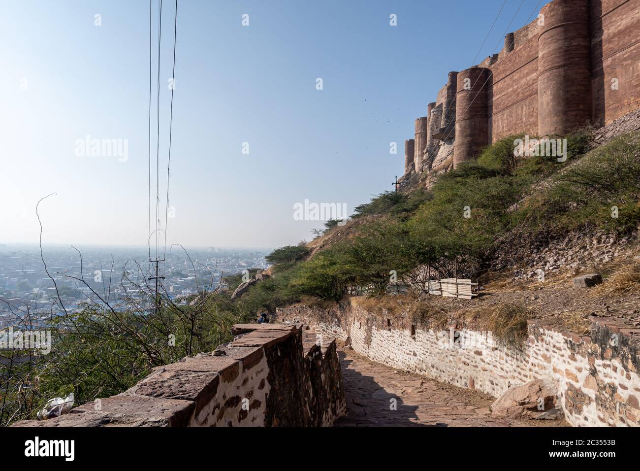 mehrangarh fort exterior Stock Photo - Alamy