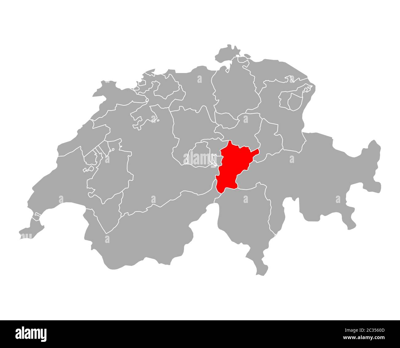 Map of Uri in Switzerland Stock Photo - Alamy