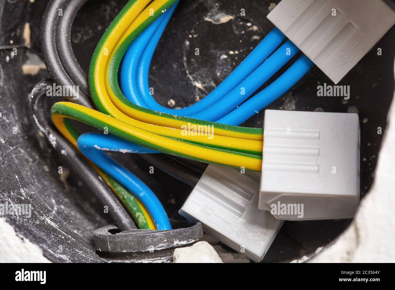 Electric wiring detail of a house Stock Photo - Alamy