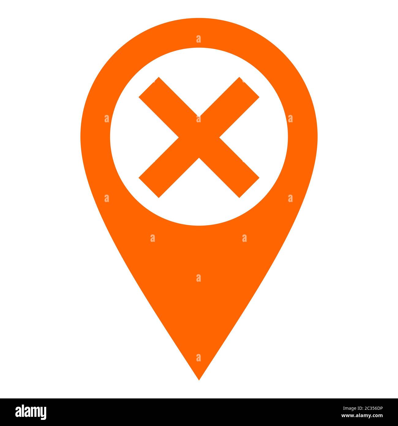 Crossing and location pin Stock Photo - Alamy