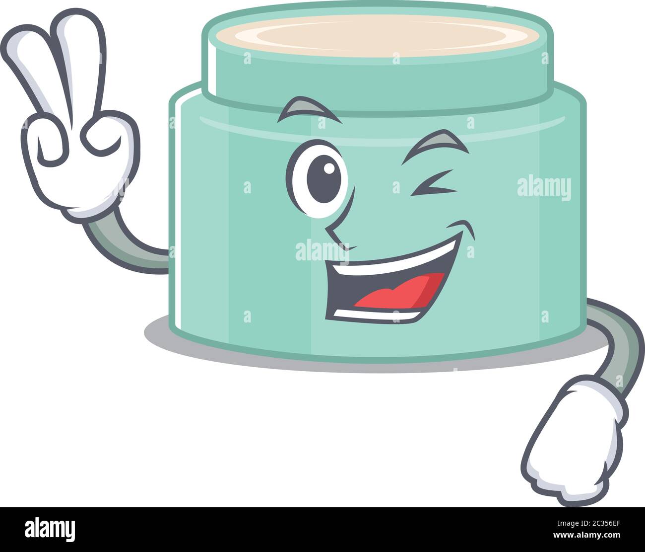 Happy lipbalm cartoon design concept show two fingers Stock Vector ...