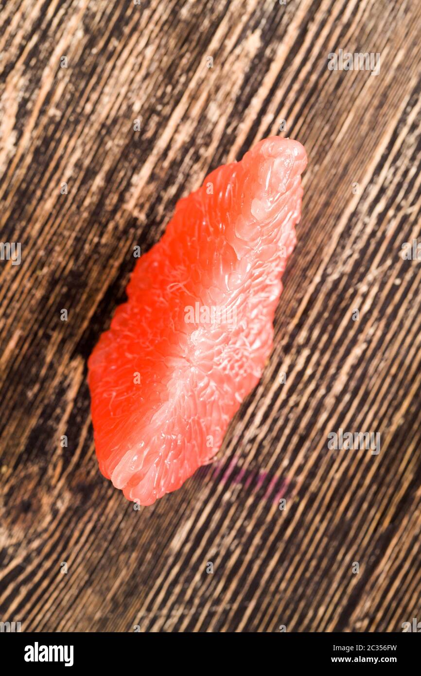 real ecological citrus fruits, juicy flesh ready for eating, sweet and ...