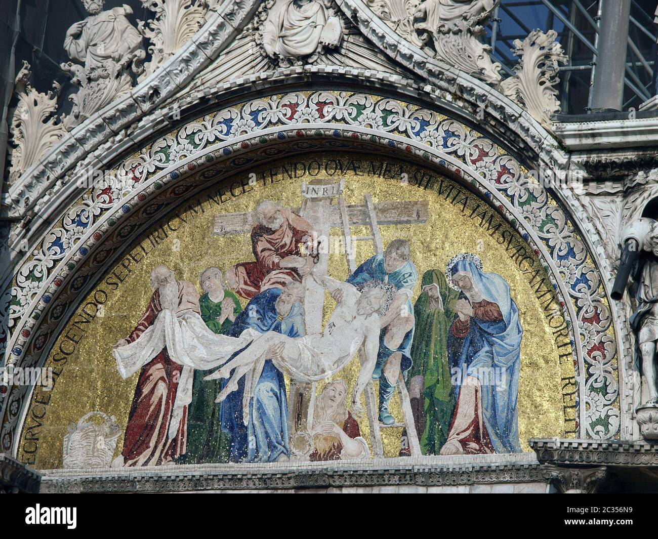 Venice - The basilica St Mark's. Mosaic from upper facade Stock Photo ...