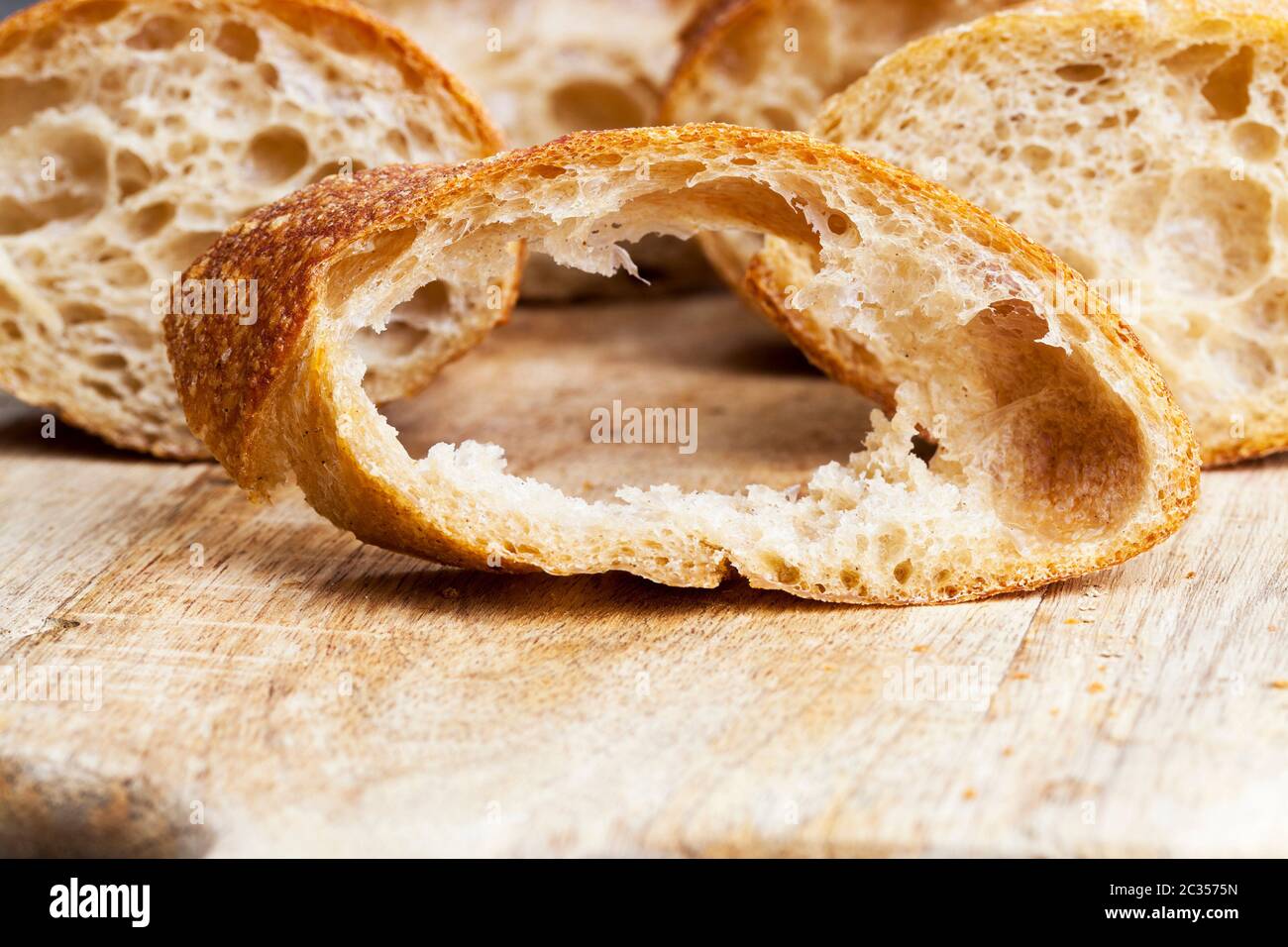 cut into chunks of real delicious bread with a crisp crust and soft ...