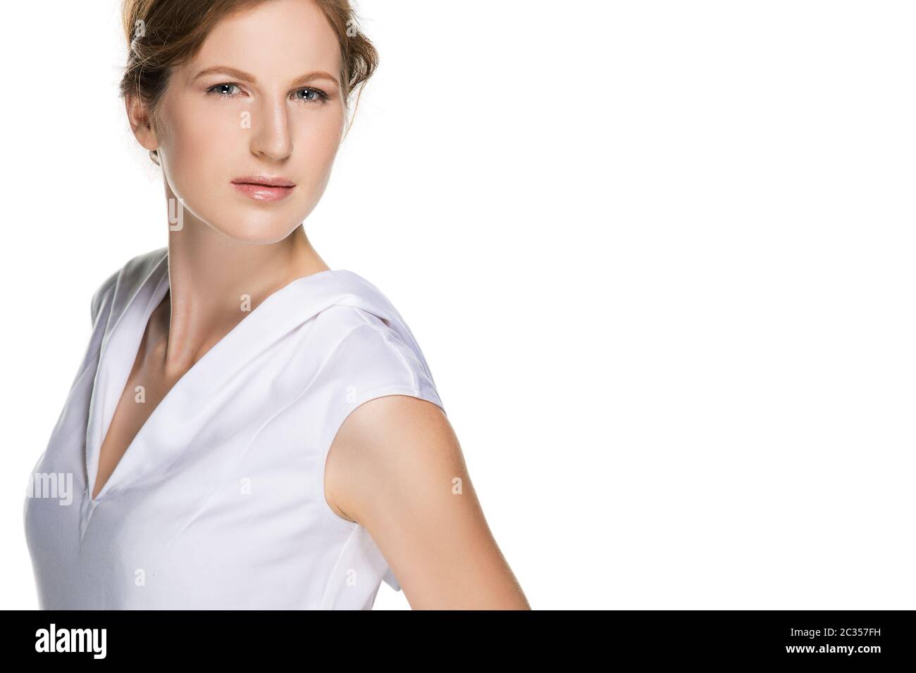 Fashion model white dress hi-res stock photography and images - Alamy