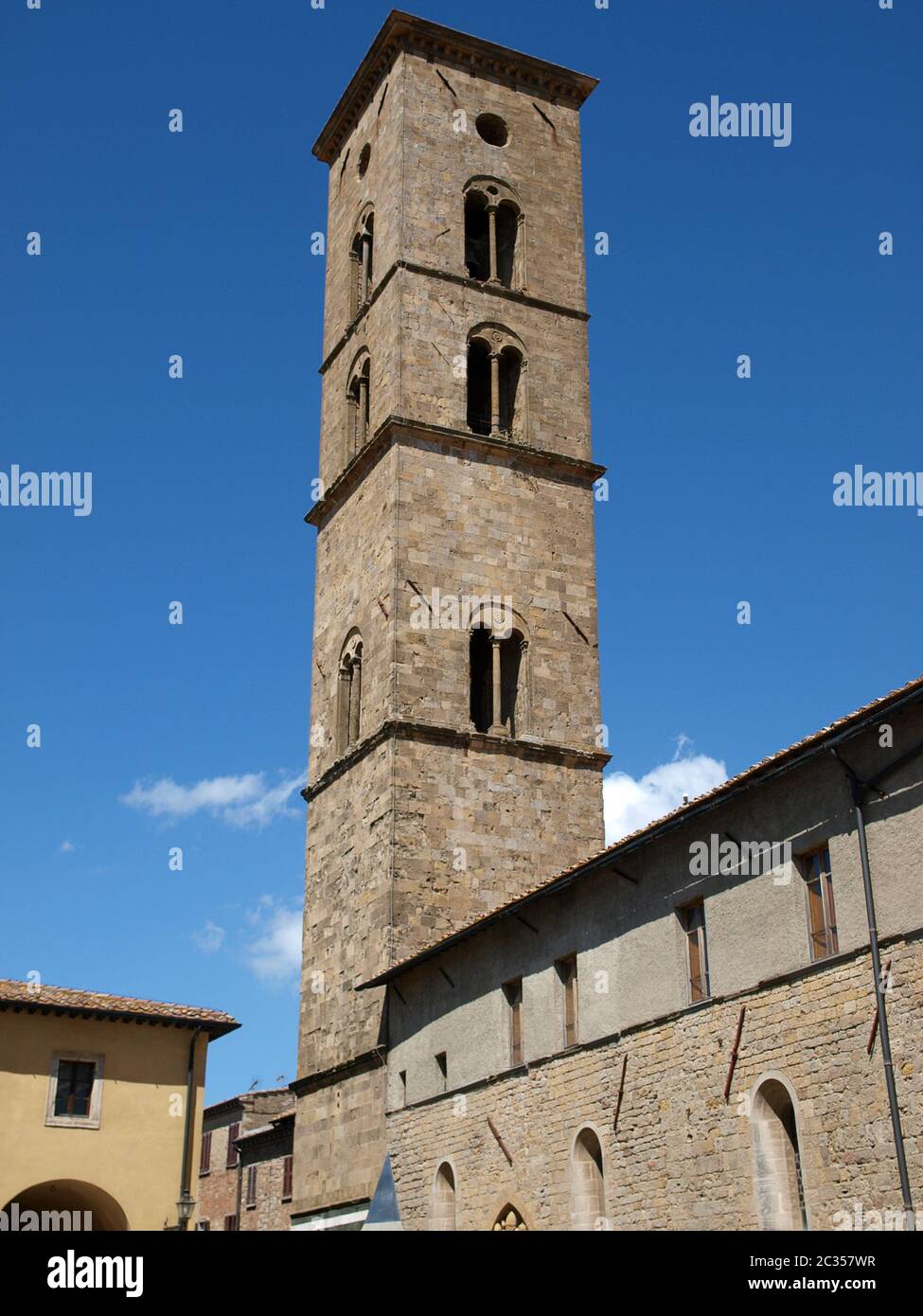 Volterra - the bell tower of Duomo Stock Photo - Alamy