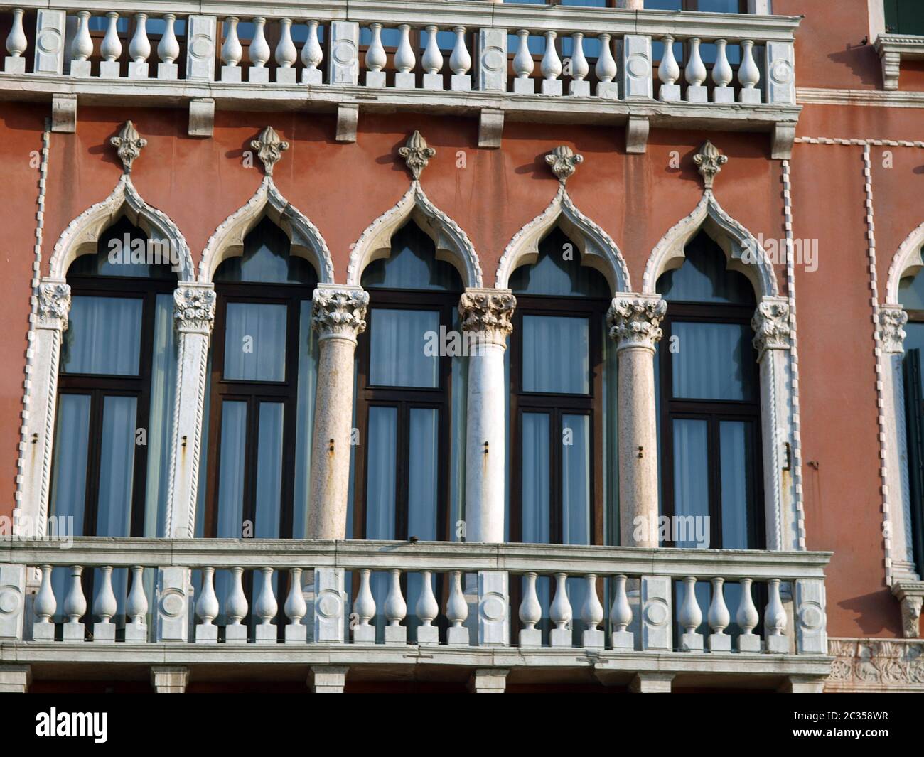 Windows creating a unique atmosphere of Venice Stock Photo - Alamy