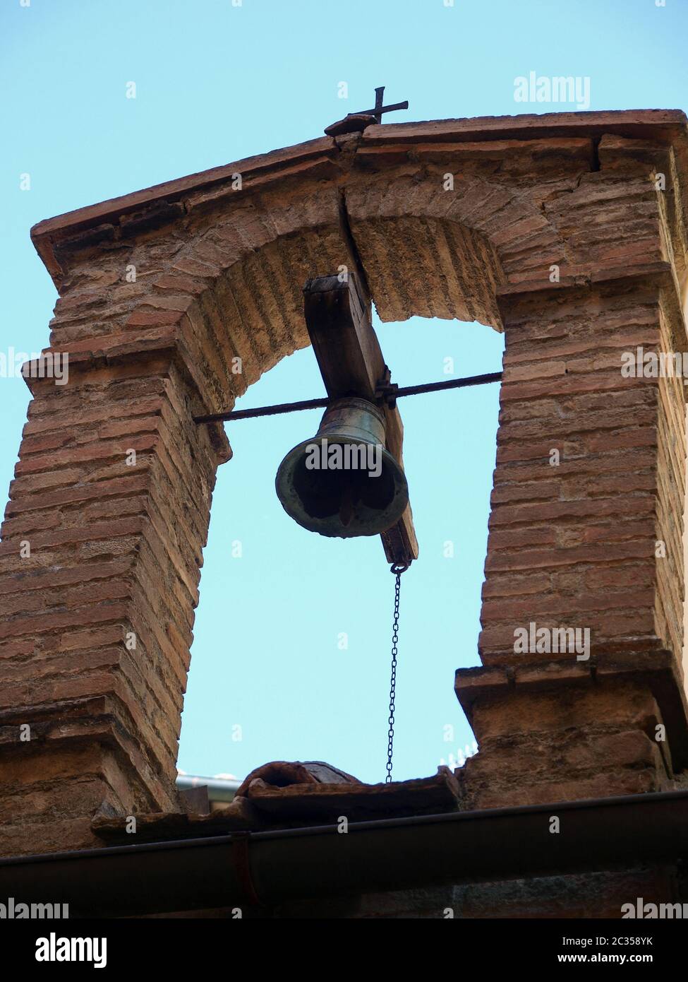 Old bell in a stone tower Stock Photo - Alamy