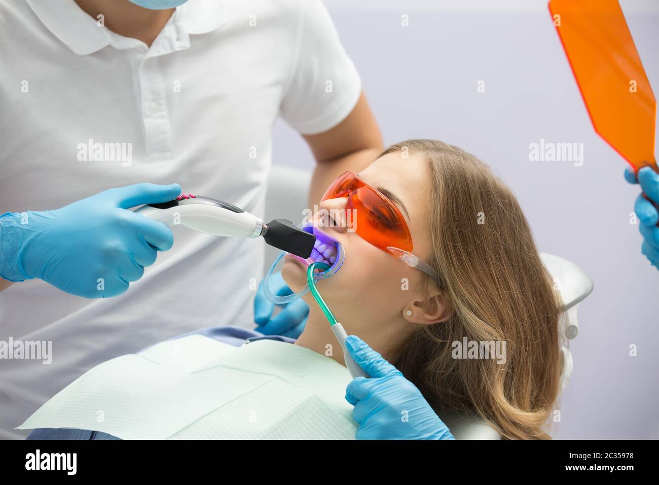 Tooth filling ultraviolet lamp Stock Photo - Alamy