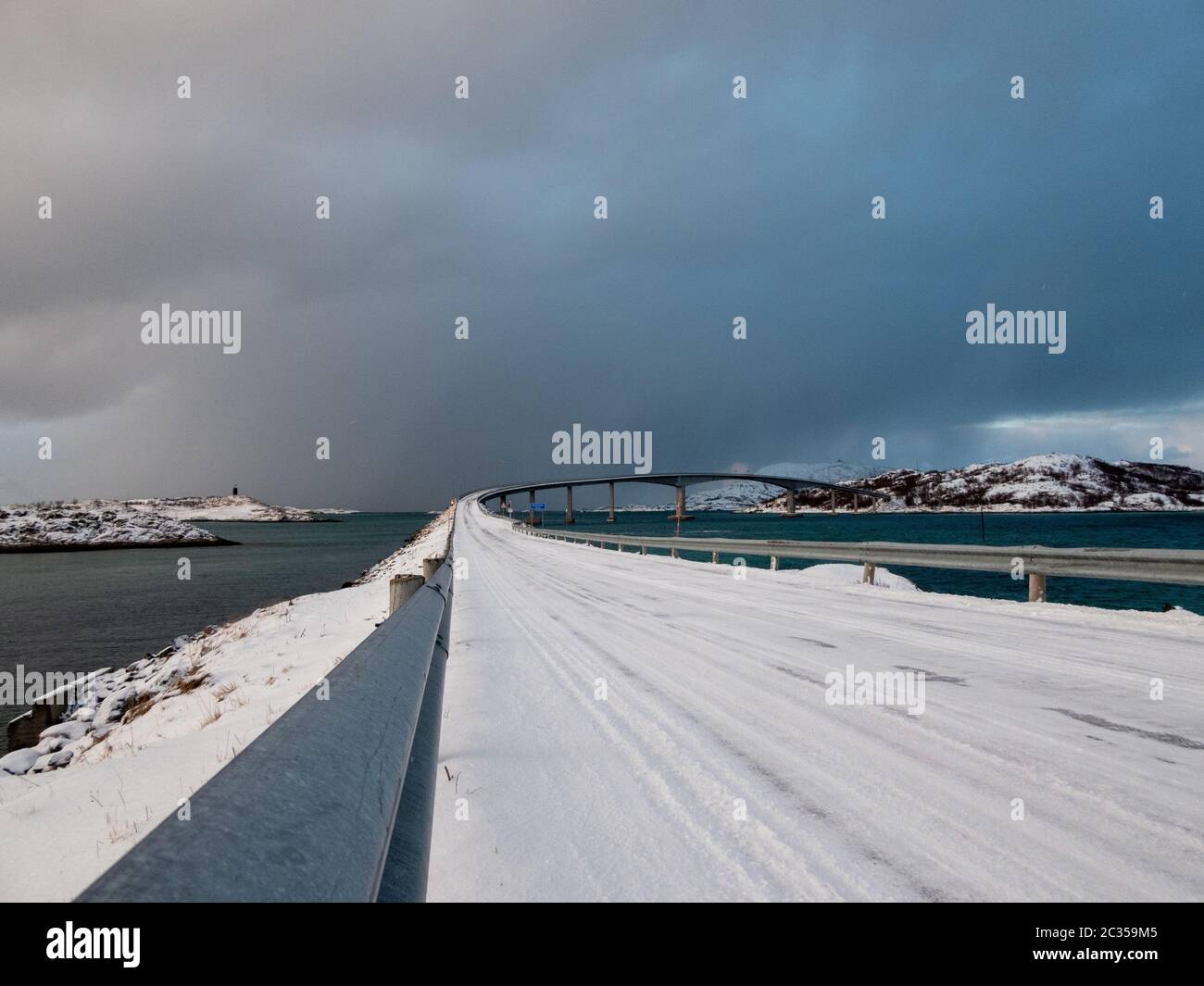 The fishing village of Sommaroy covers the island of Store Sommaroya as ...