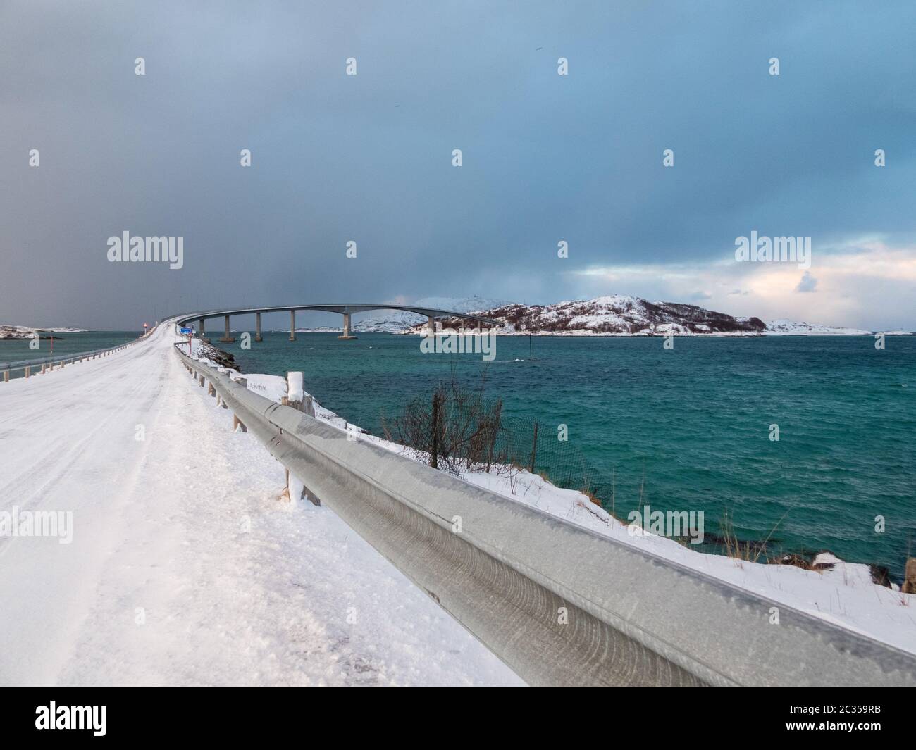 The fishing village of Sommaroy covers the island of Store Sommaroya as ...