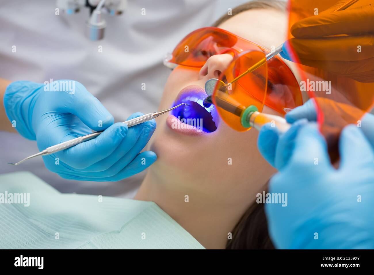 Tooth filling ultraviolet lamp Stock Photo - Alamy
