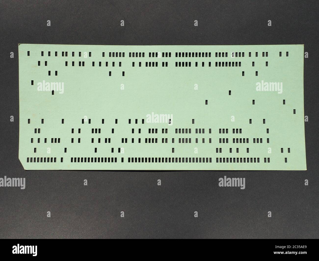 vintage punched card for computer data storage and programming Stock ...