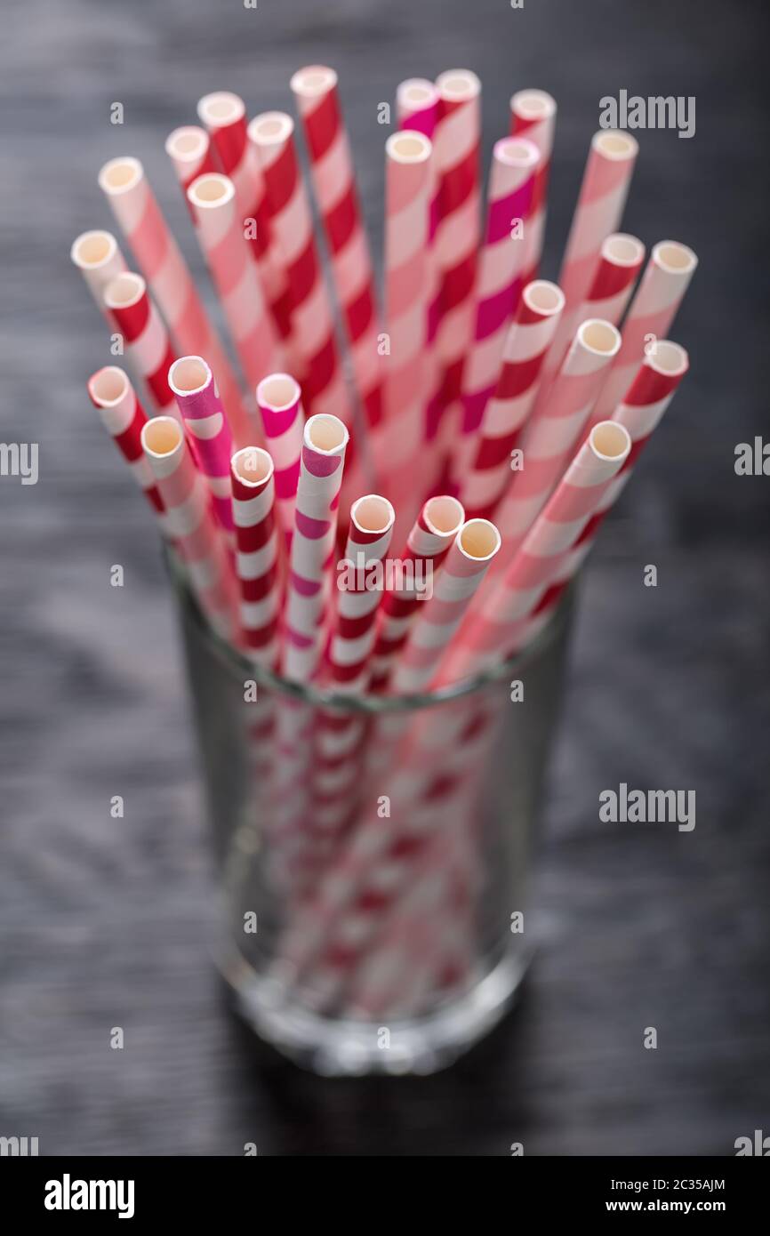 Straws in glass Stock Photo - Alamy