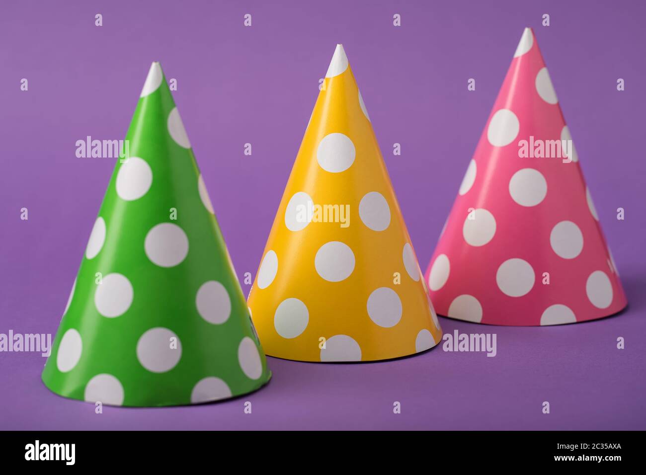 Three party hats Stock Photo - Alamy