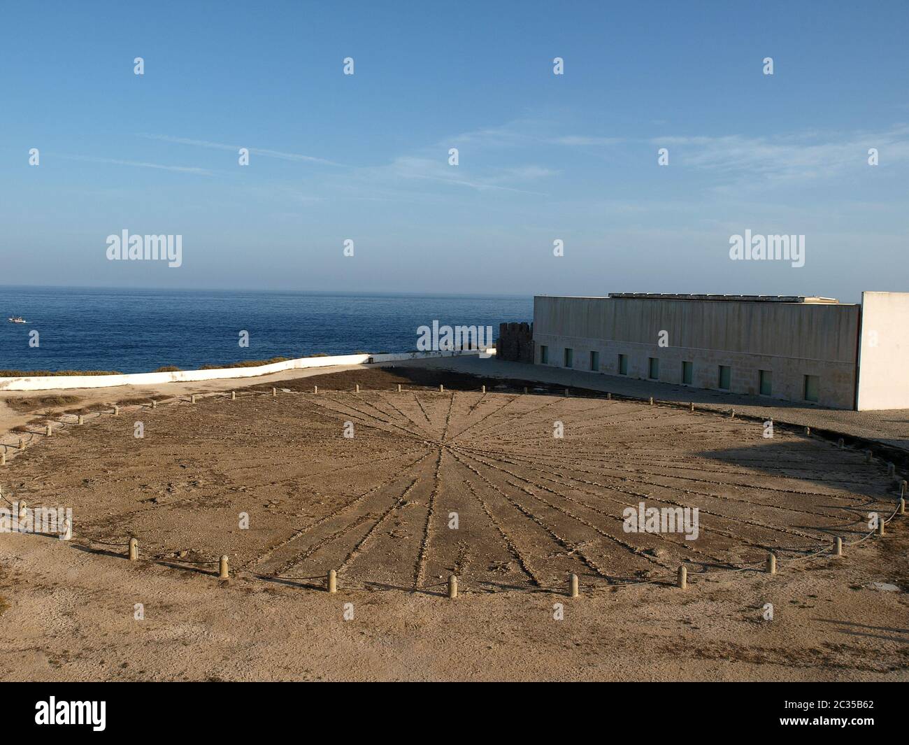 The compass rose. Sagres Point in Portugal Stock Photo - Alamy