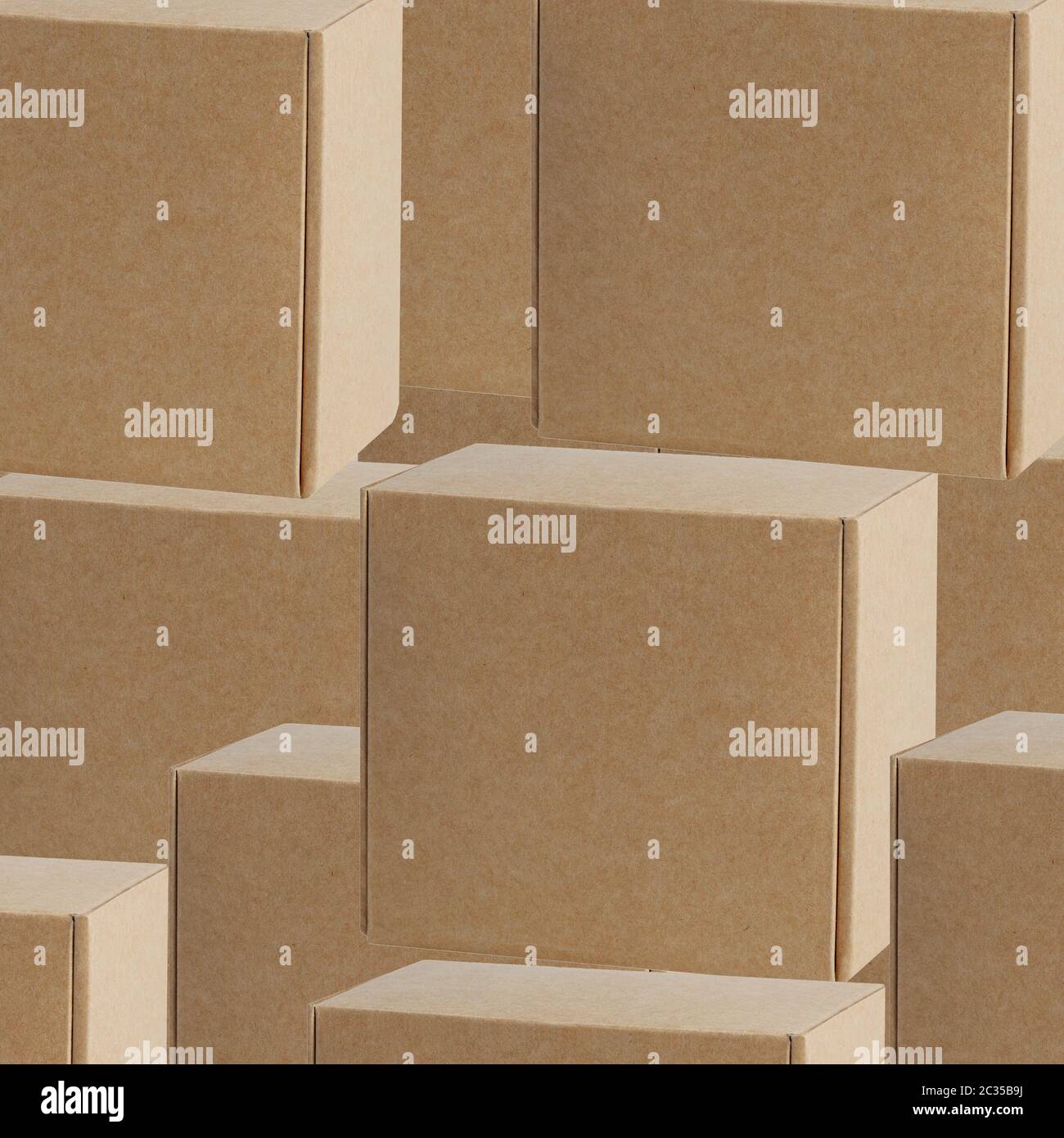 Background of cardboard boxes of various sizes and shapes Stock Photo ...