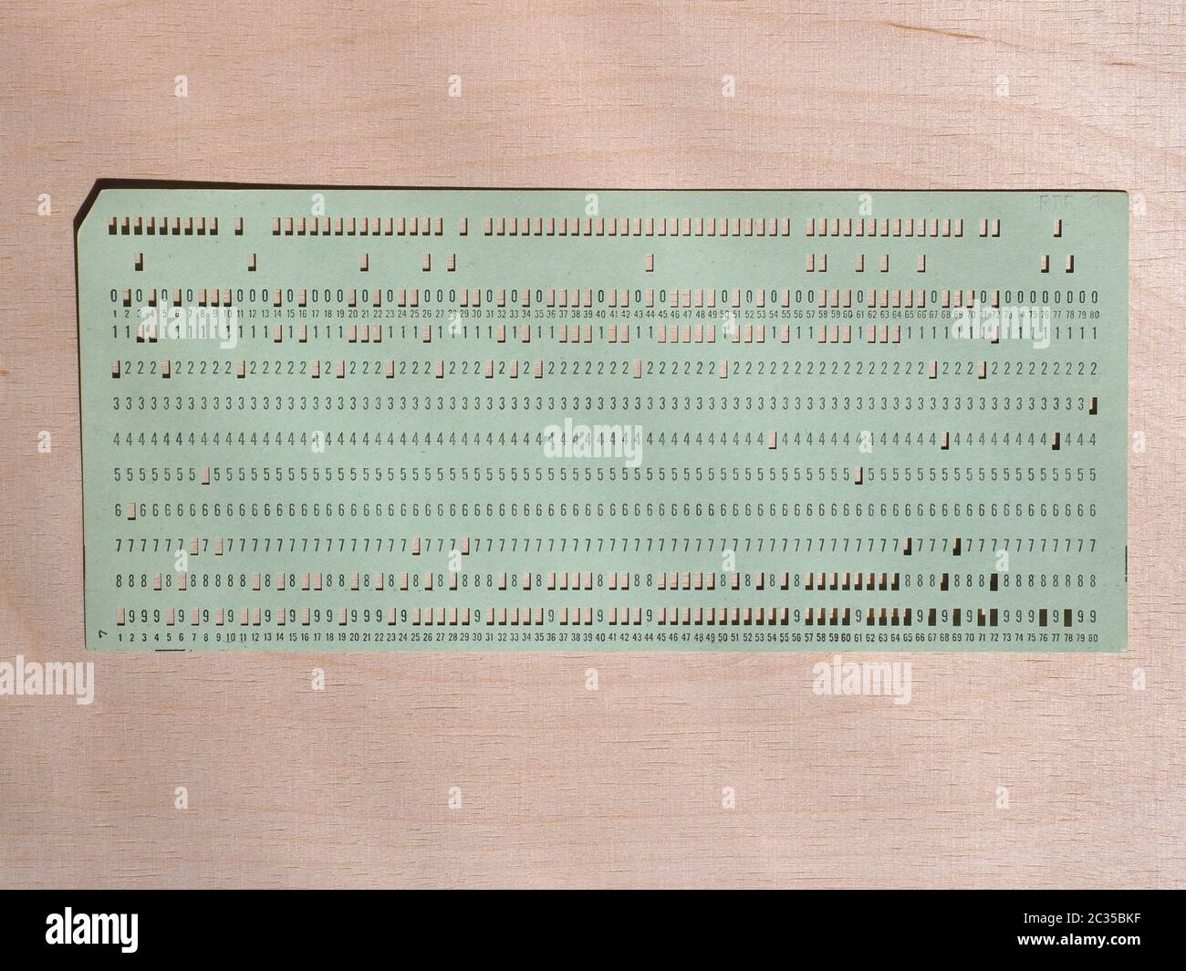 vintage punched card for computer data storage and programming Stock ...