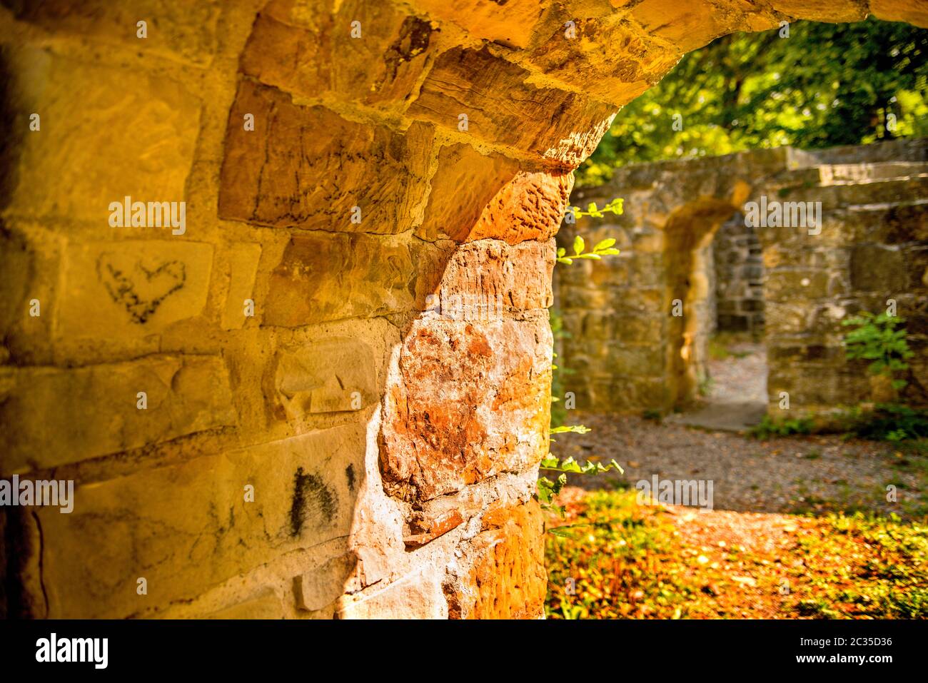 walls of a historic castle Stock Photo - Alamy