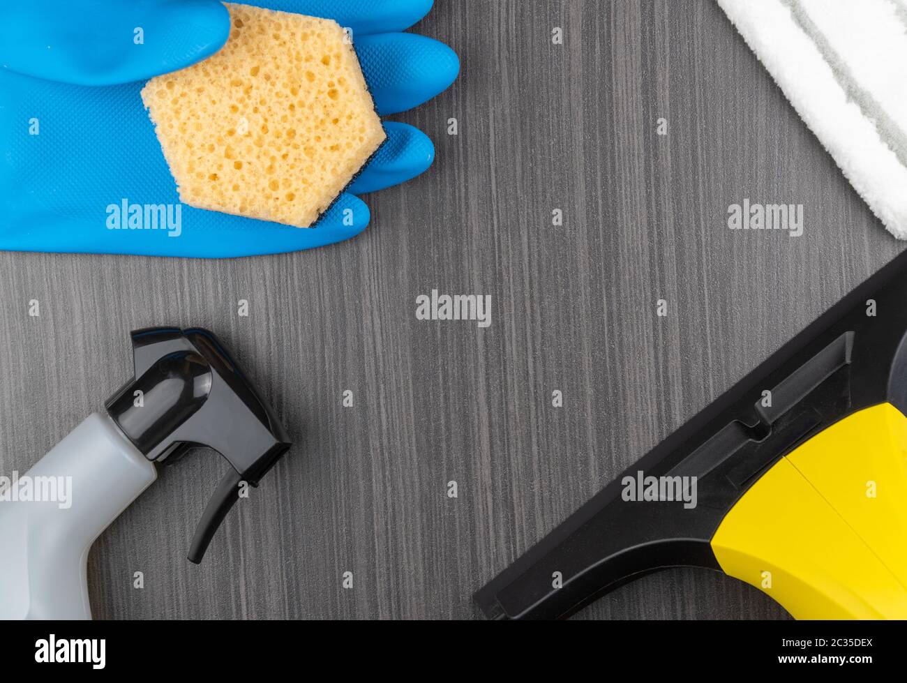 cleaning and disinfecting tools and equipment. concept of cleaning and ...