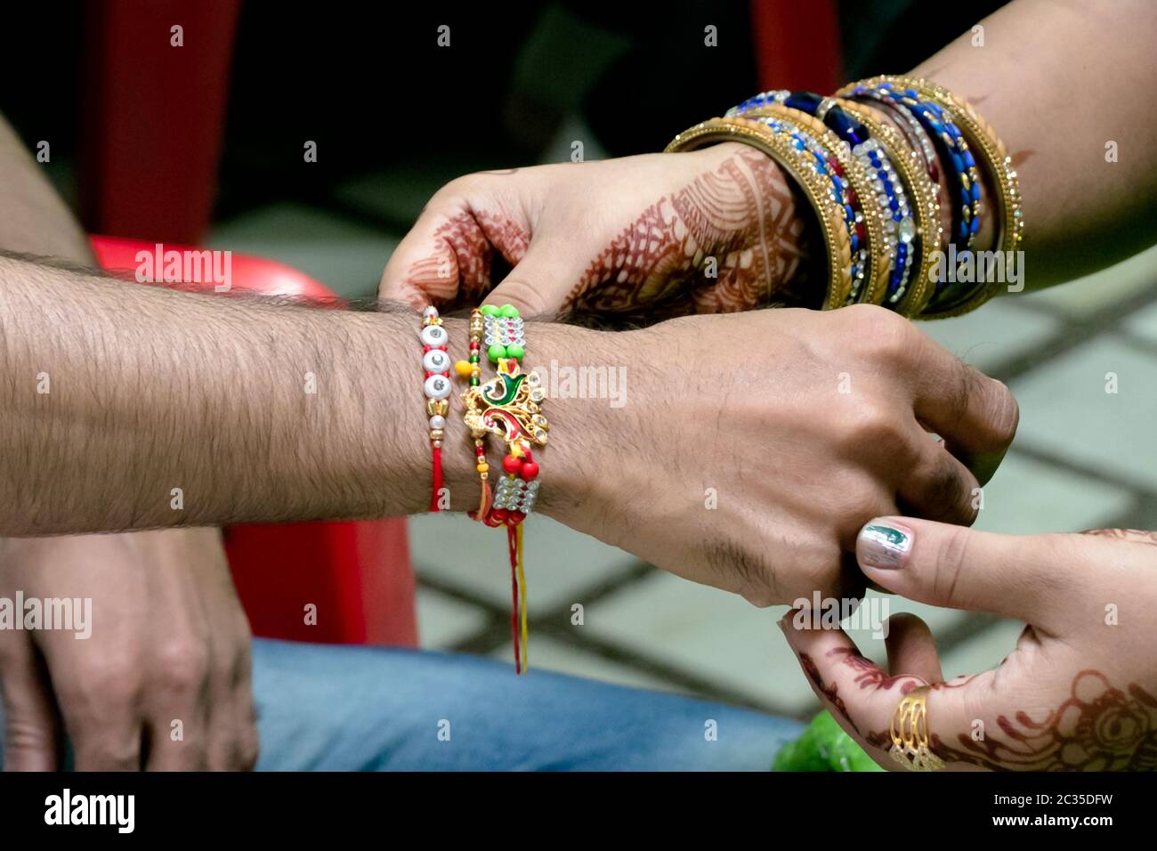 Rakshabandhan, celebrated in India as a festival denoting brother ...