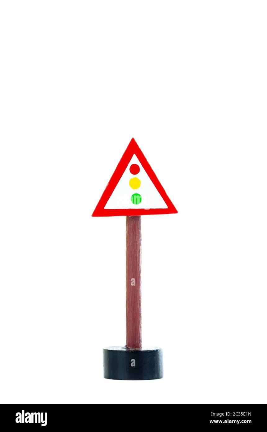 traffic light sign isolated on white background with copy space for ...