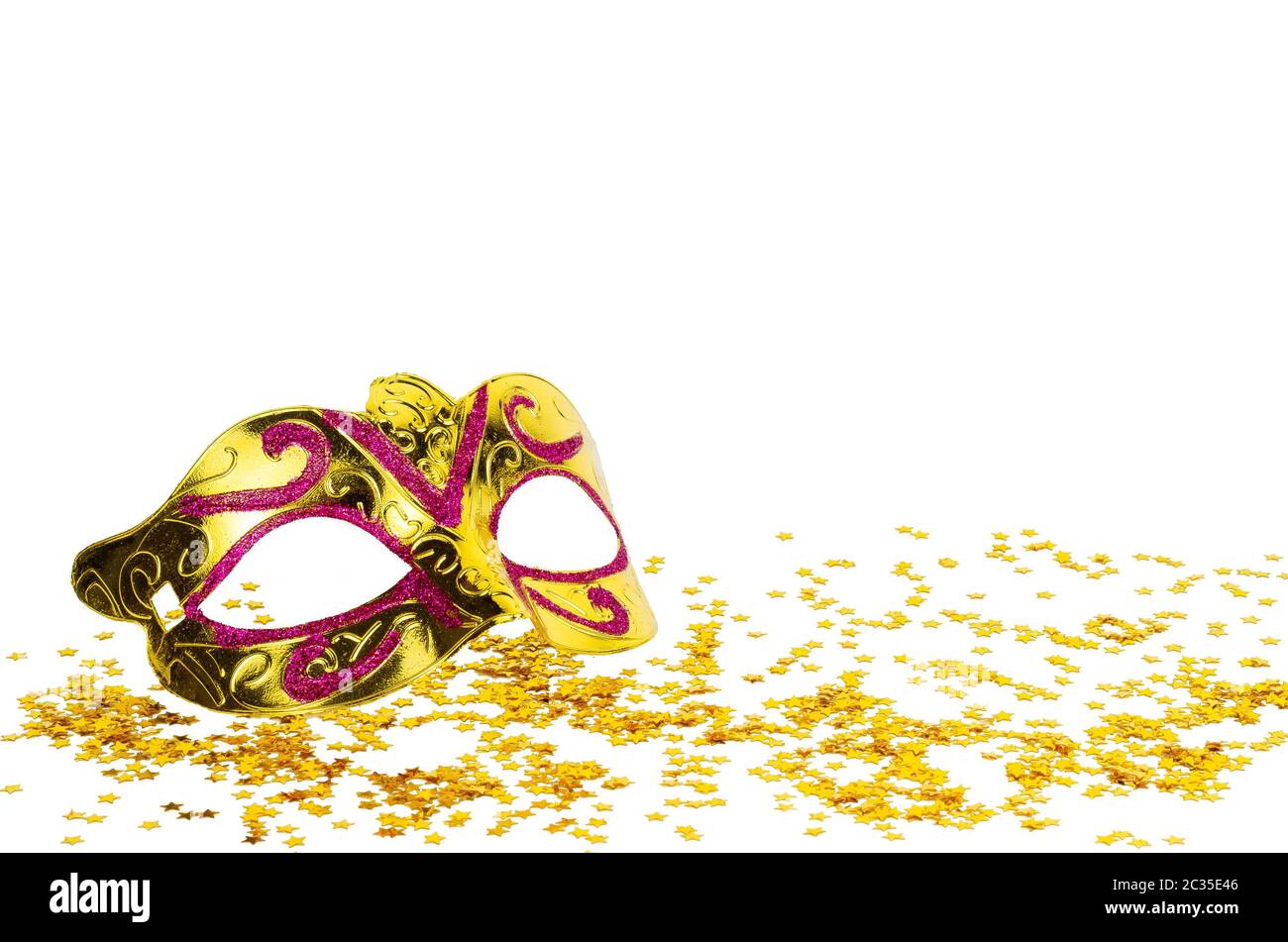 Carnival mask confetti on Cut Out Stock Images & Pictures - Alamy