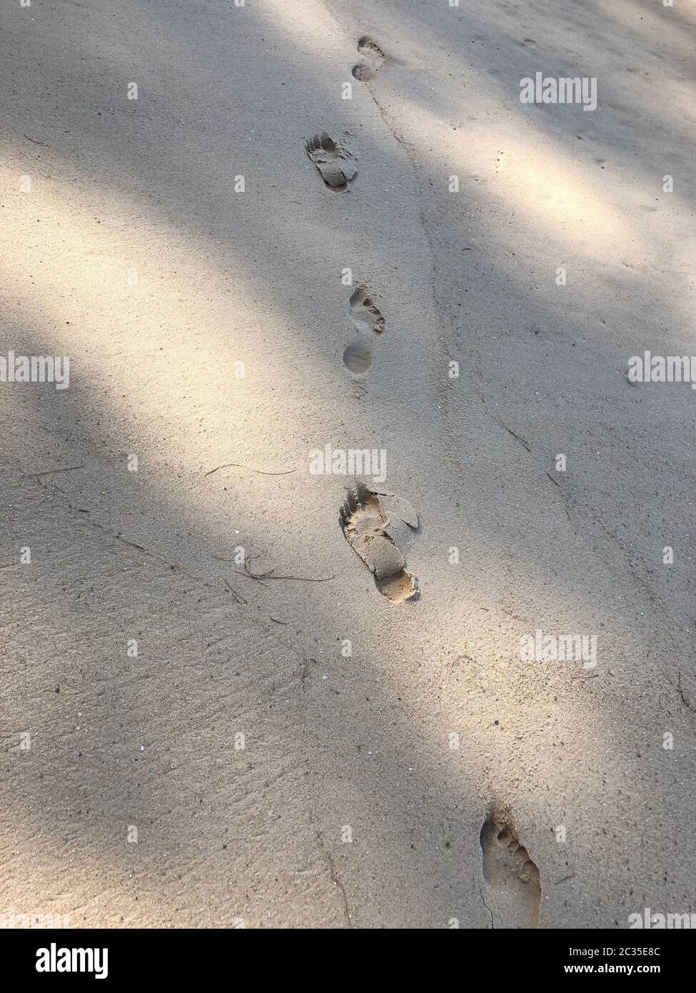 background, texture of sand, footprints in the sand Stock Photo - Alamy