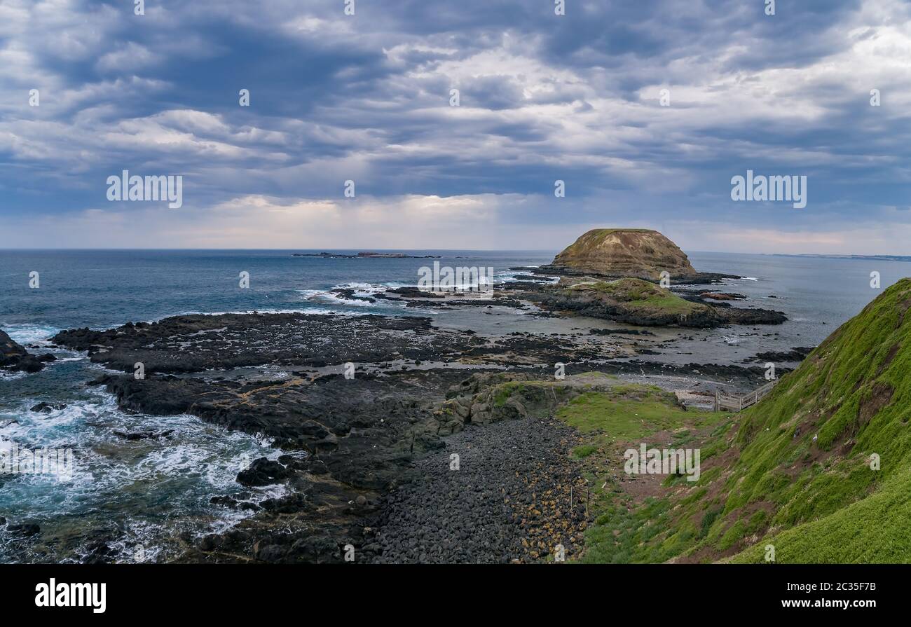 Coastal landscape at Phillip Island, Victoria, Australia Stock Photo ...