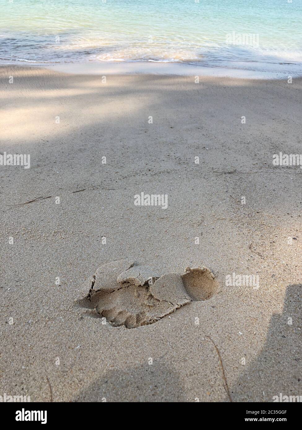 background, texture of sand, footprints in the sand Stock Photo - Alamy