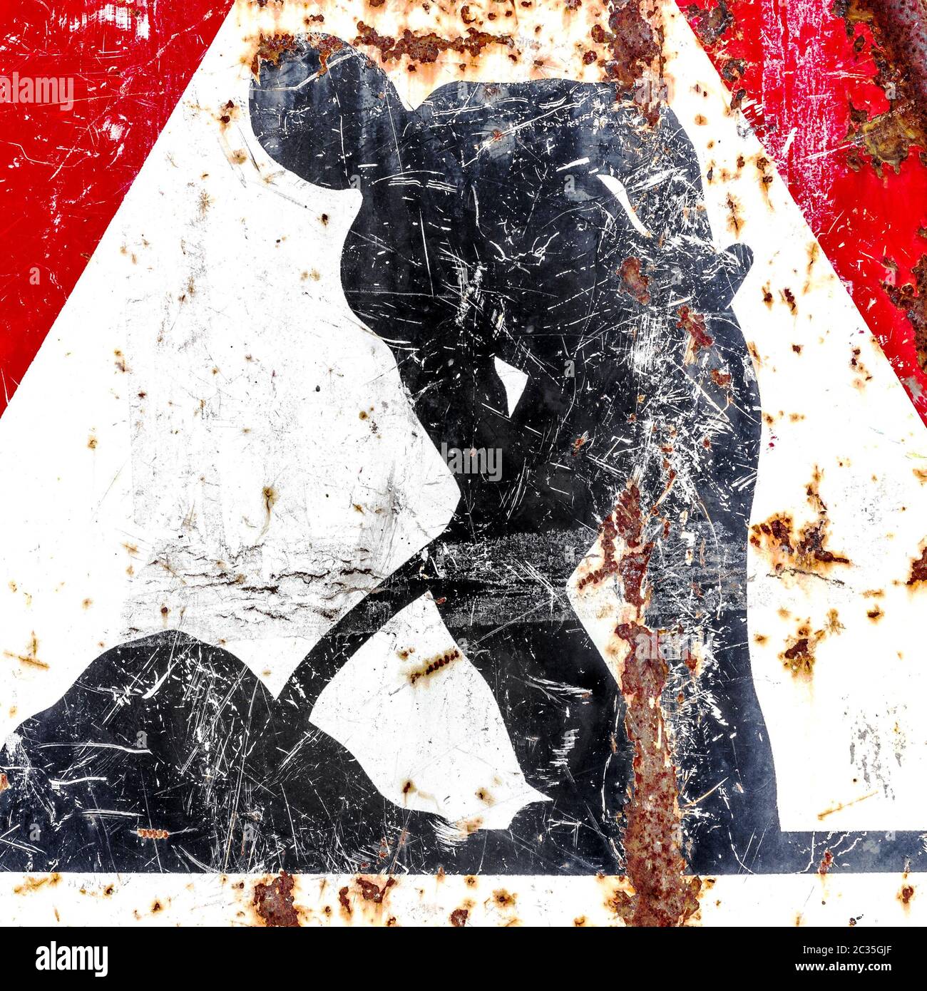 Work in progress road sign Stock Photo - Alamy