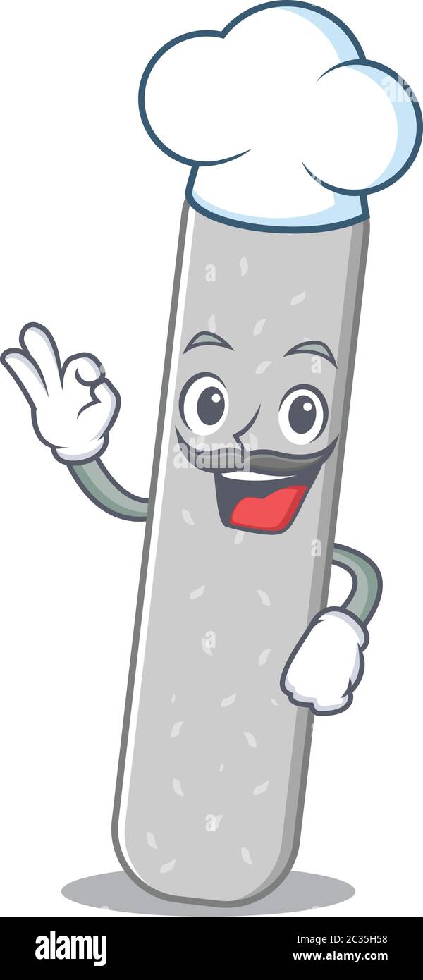 Emery boards chef cartoon drawing style wearing iconic chef hat Stock ...