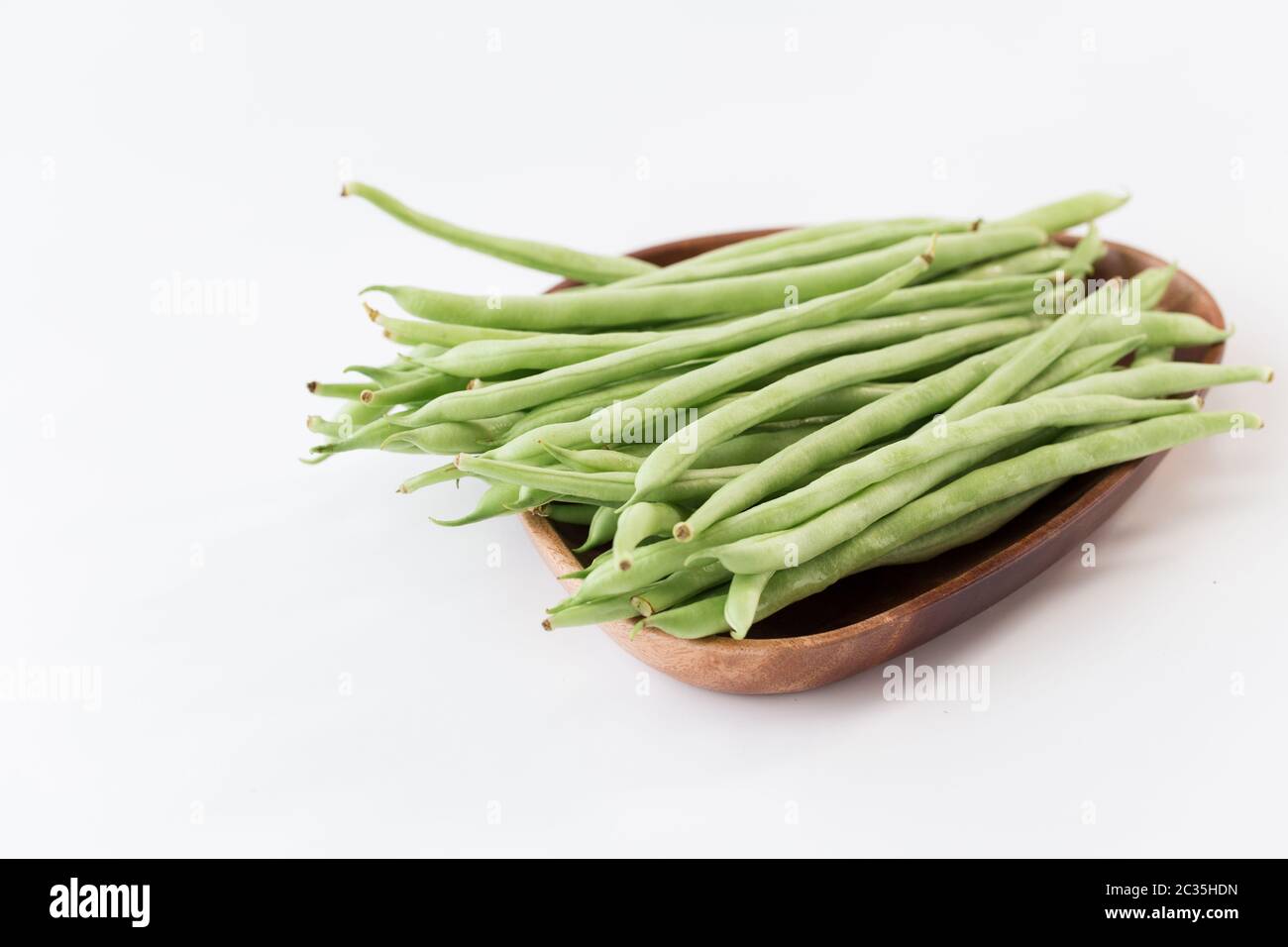 Fresh French bean on the white background Stock Photo - Alamy